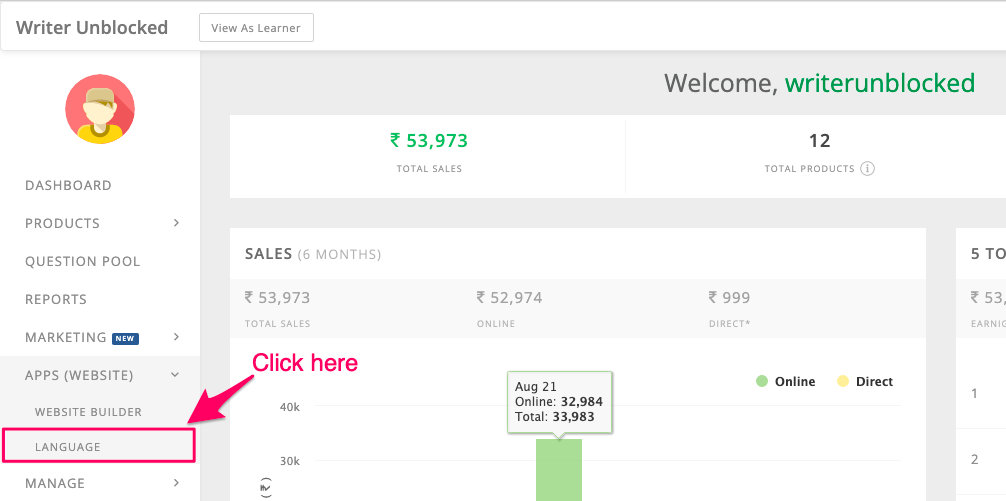 Using The Language Editor