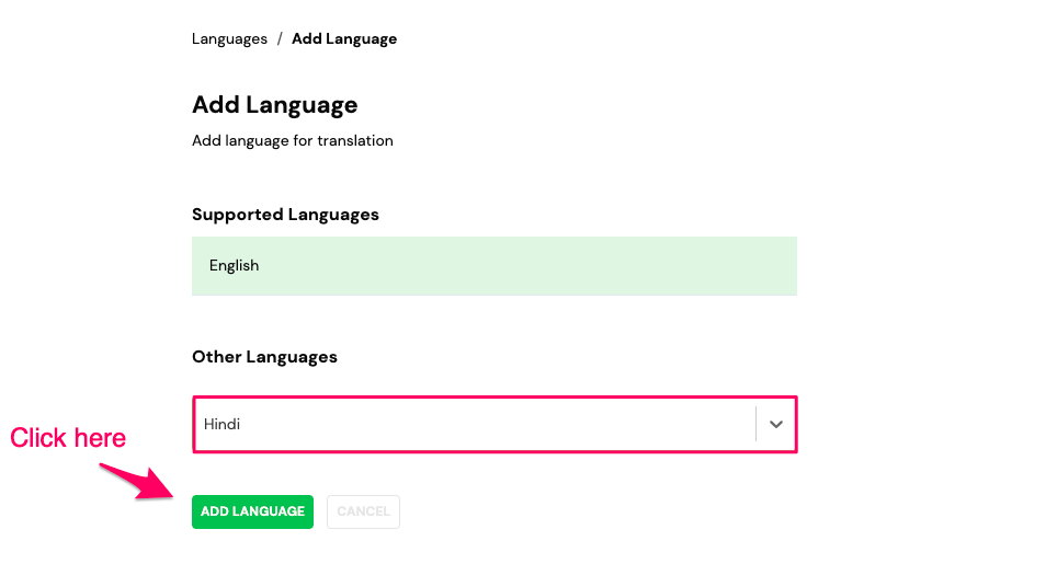 Using The Language Editor