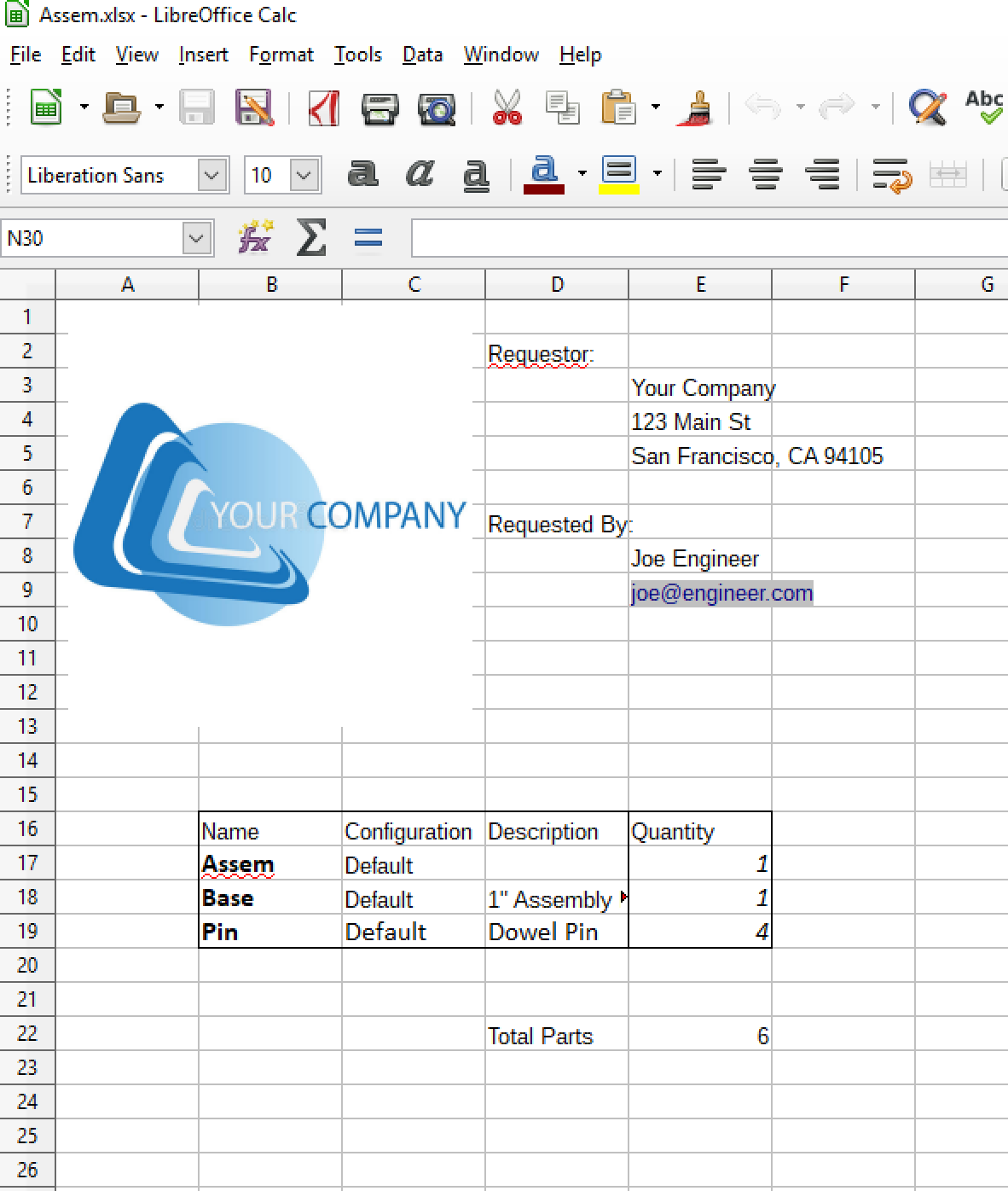 Creating a basic export template – Bommer