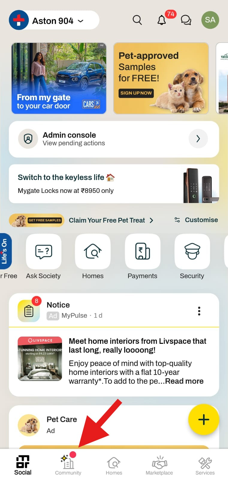 How to raise payment intimation on the resident application? | Mygate