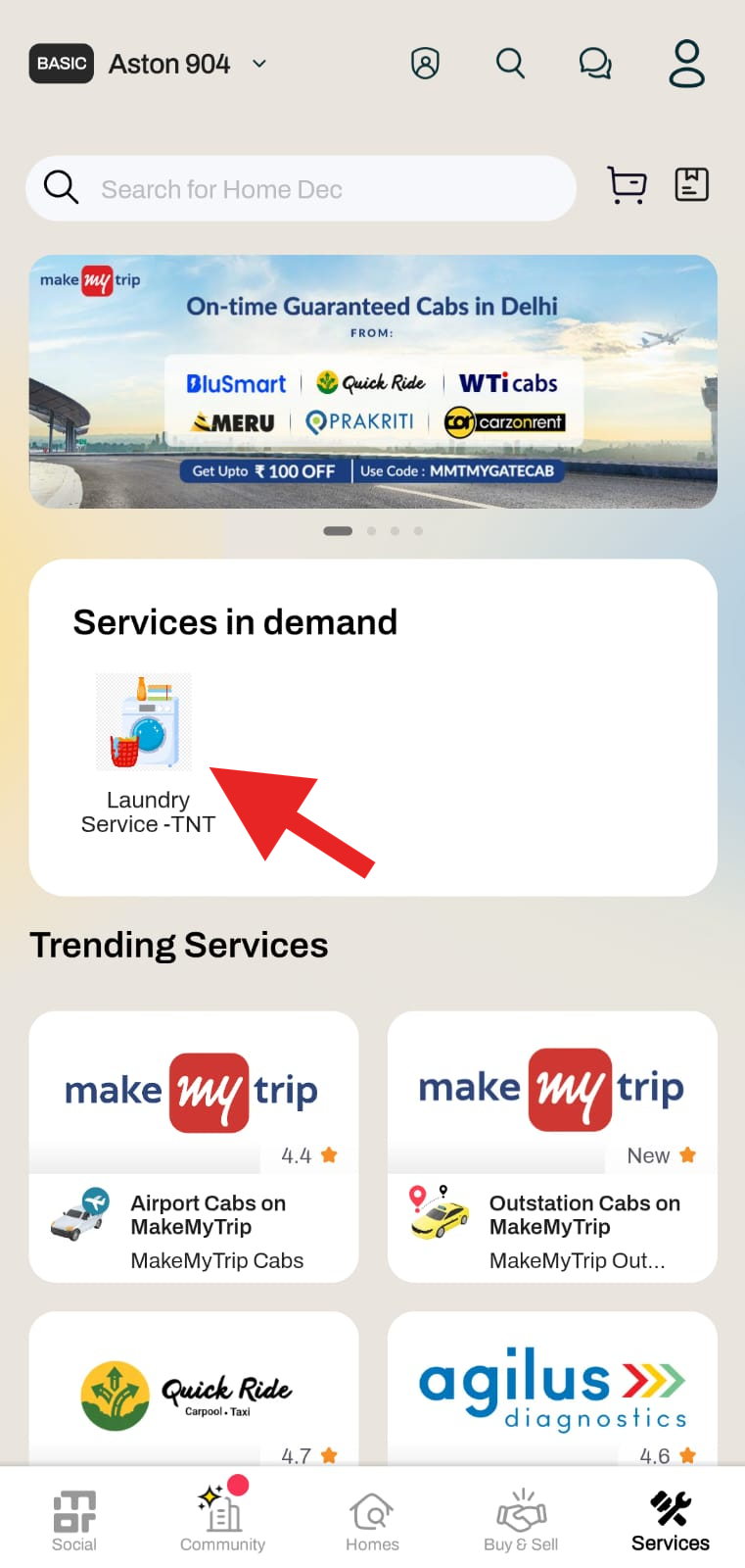 How can I book a service from mygate app ? | Mygate