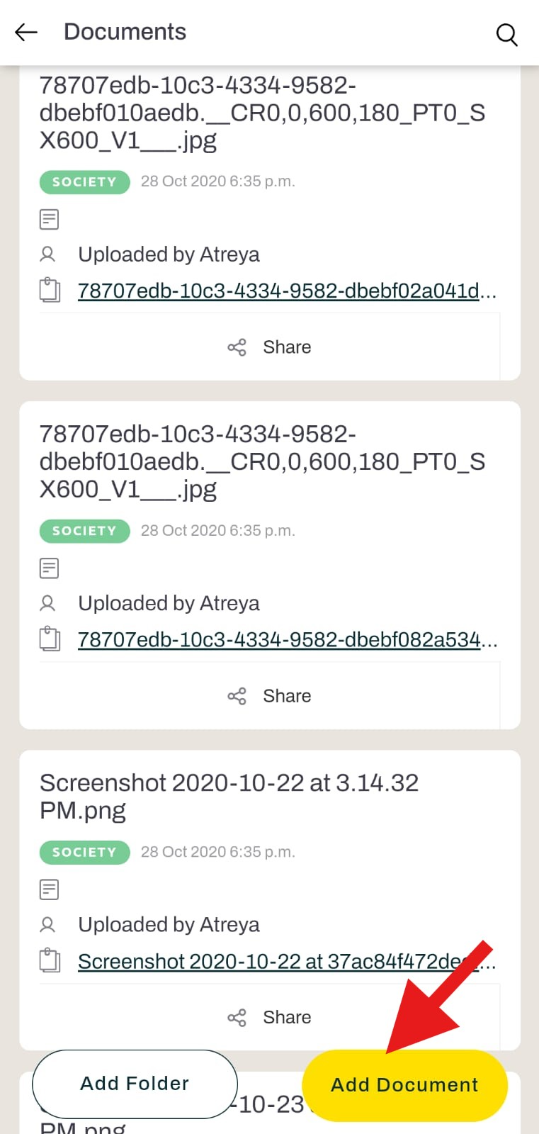 How can I upload my documents in the mygate app? | Mygate