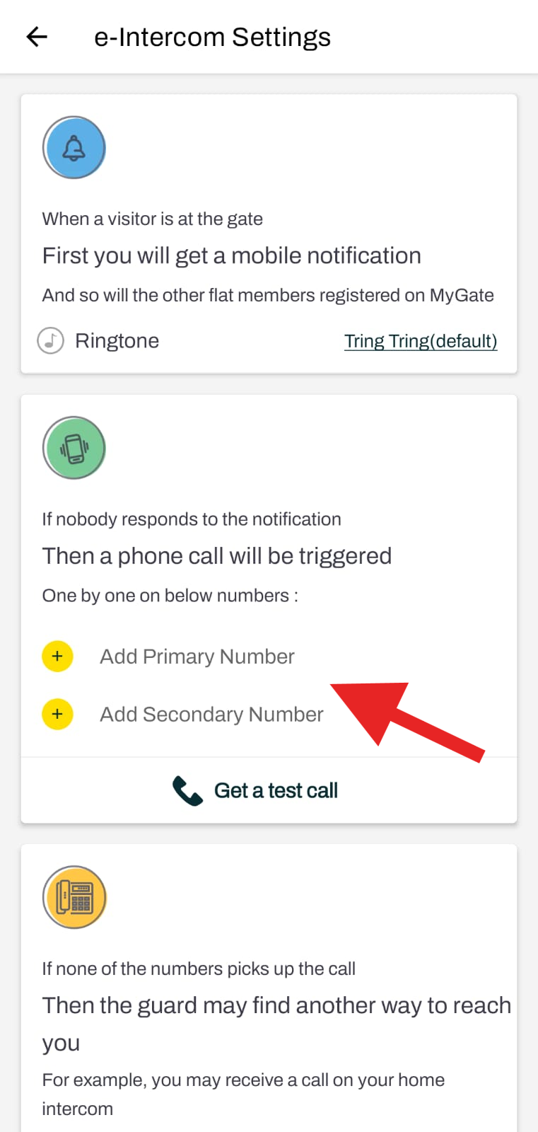 How to add/edit e-intercom numbers ? | Mygate