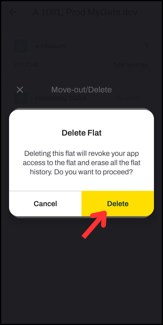 How to add a new flat or delete old flat from mygate? | Mygate