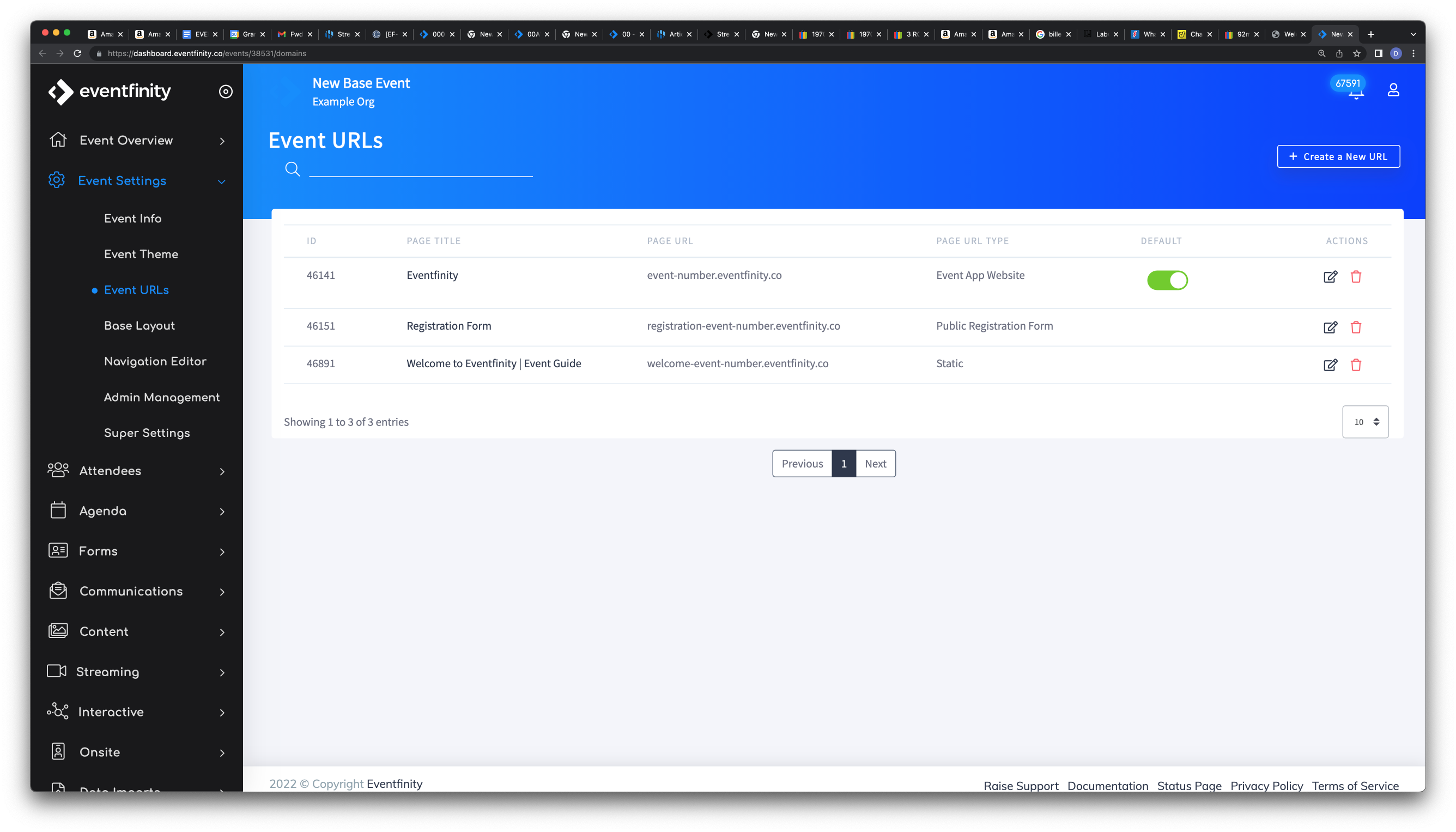 Event URLs | Eventfinity Dashboard Helpsite