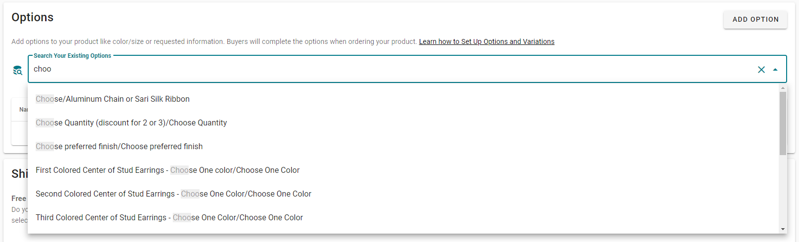 Options & Variations | goimagine Maker Support Center