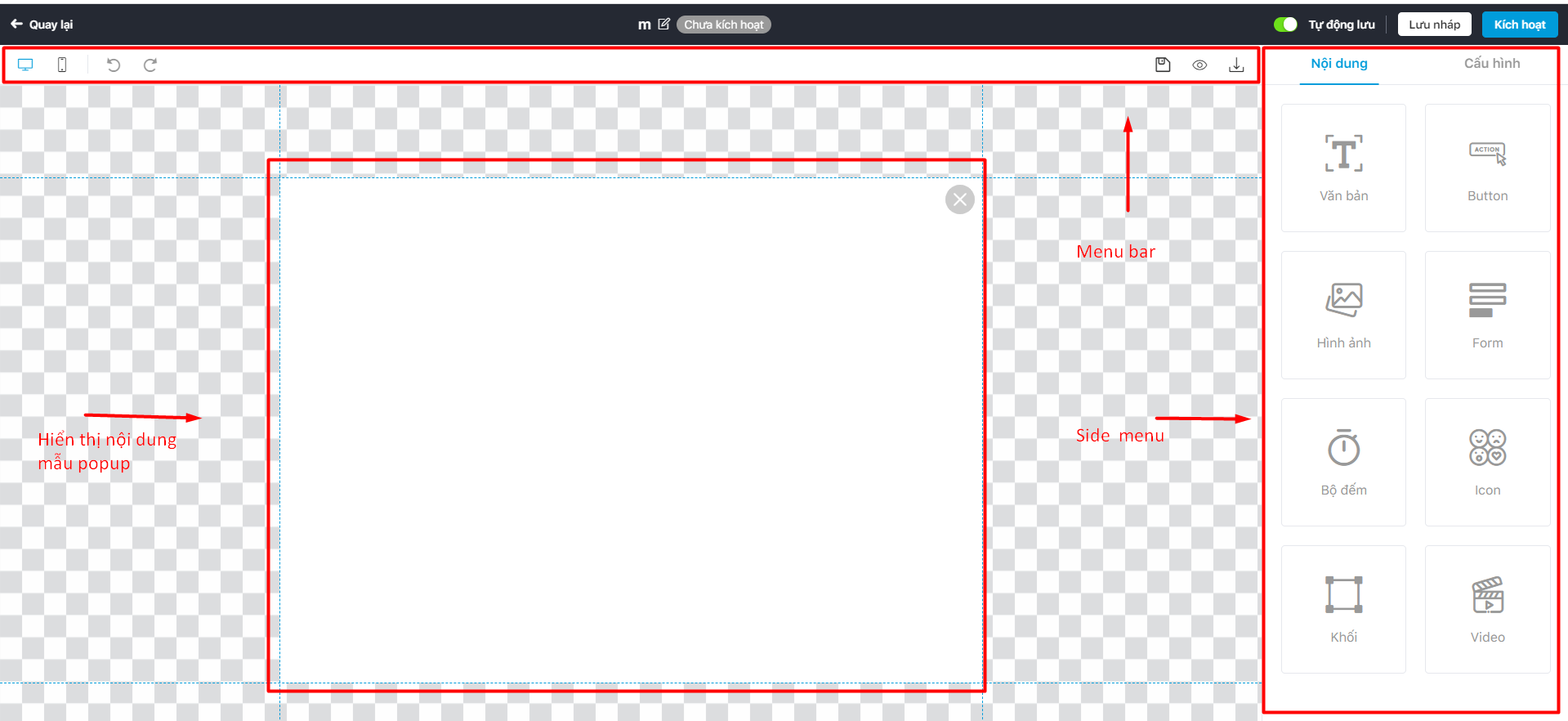 Tạo Popup Builder - MOBIO