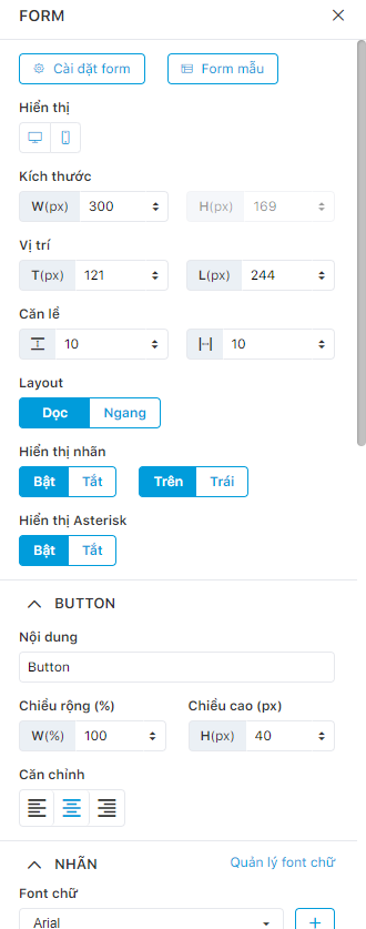 Tạo Popup Builder - MOBIO