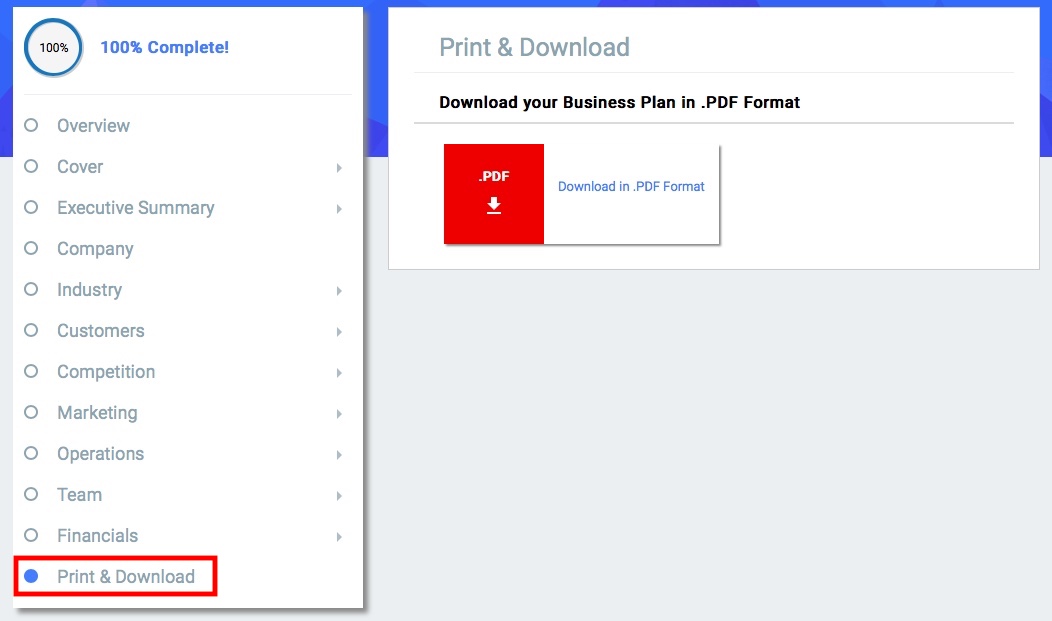 How do I download my business plan(s) | PlanBuildr Help Center