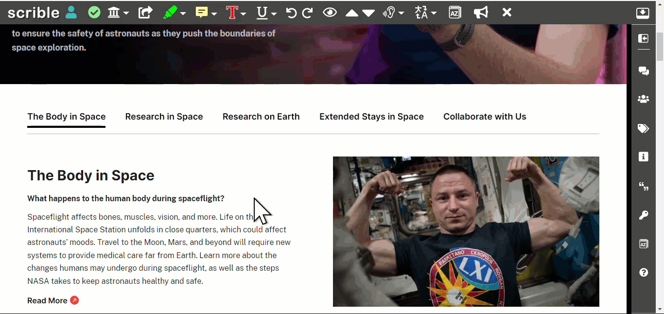 Shortcut Keys for the extension | Scrible