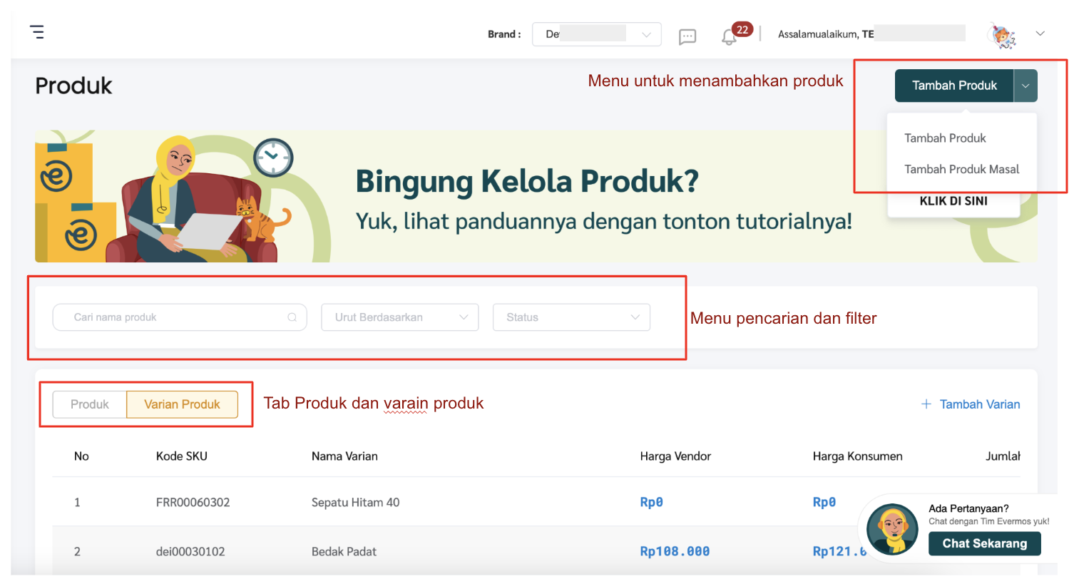 Panduan Upload Produk Secara Massal | Pusat Edukasi Brand - Evermos