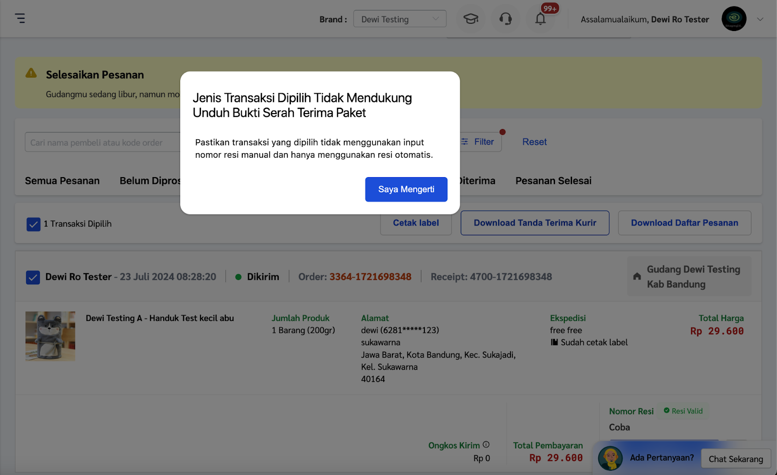 Lebih Aman Kirim Paket dengan Membuat Bukti Tanda Terima Kurir | Pusat ...