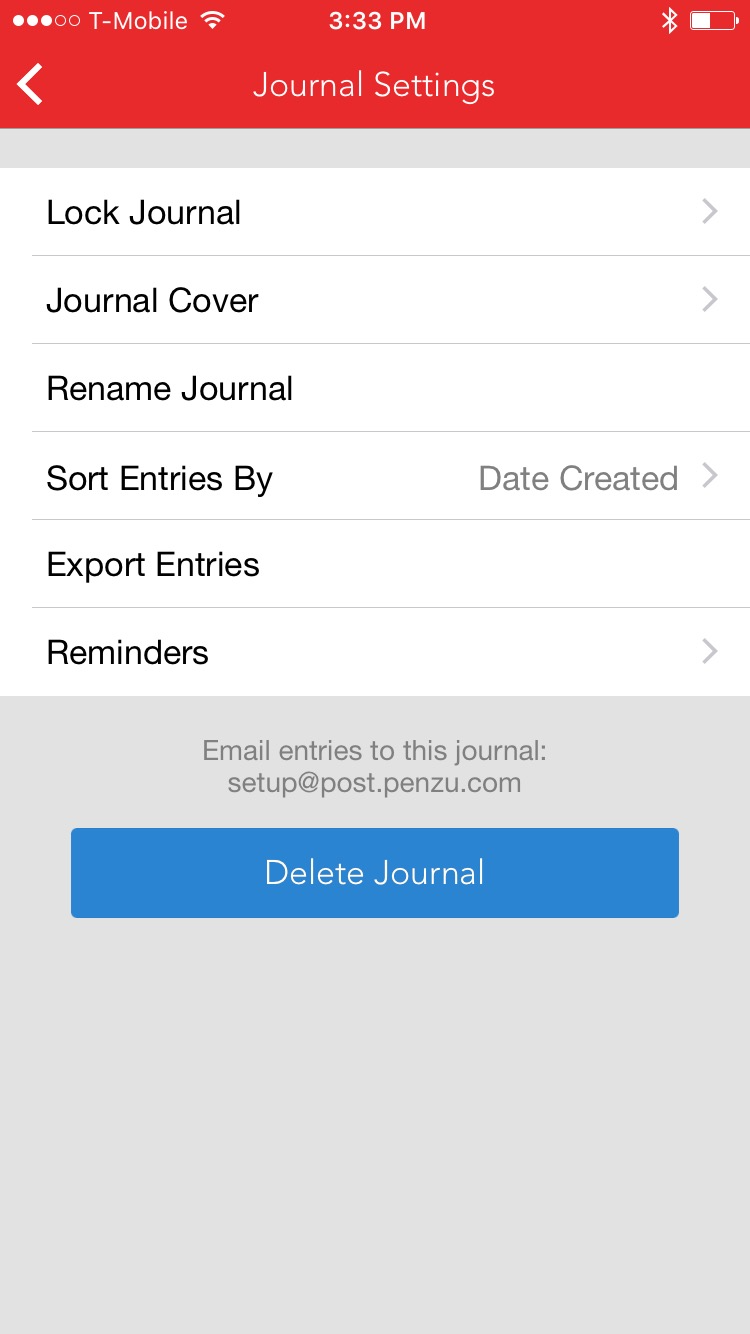 How do I rename my journal in the iOS app? | Penzu