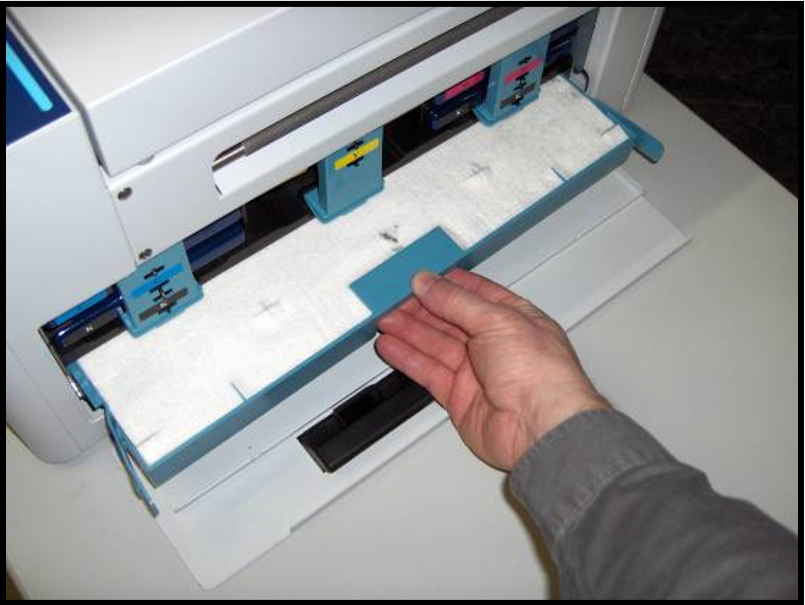 Inspecting/Replacing the Waste Ink Tray | iJetColor Classic