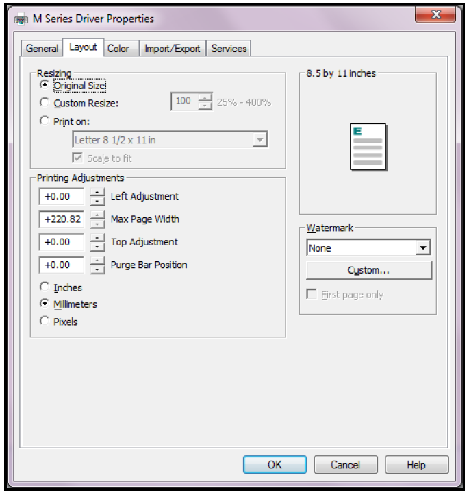 Printer Driver Properties | iJetColor Classic