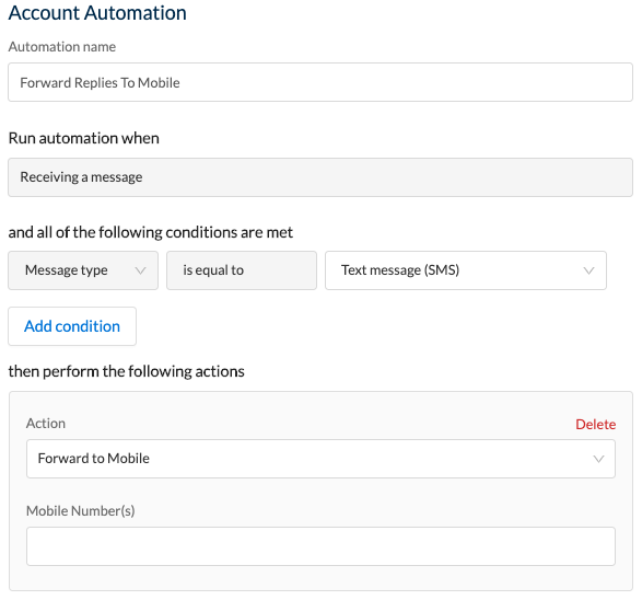 Automation Templates Overview – Sinch MessageMedia