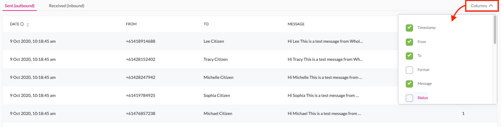 Viewing Reports – Wholesale SMS