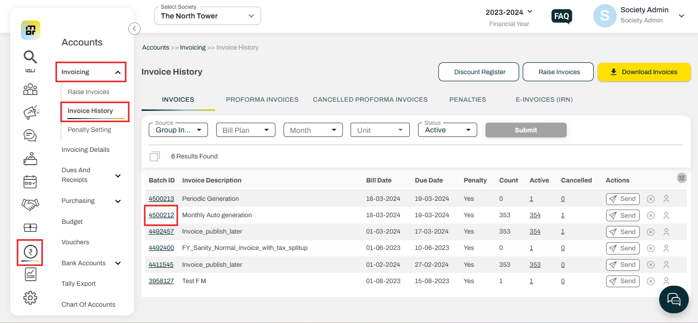 How to download invoice for all flats at once? | MyGate Admin