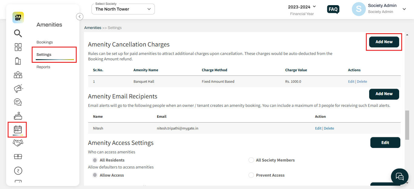 How to set-up amenity cancellation charges and how does this function ...