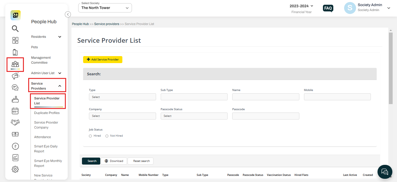 How to create service provider profile? | MyGate Admin