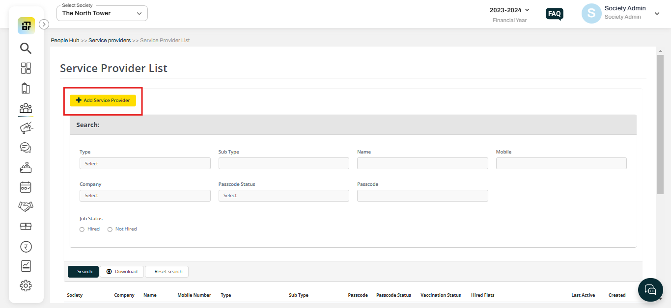 How to create service provider profile? | MyGate Admin