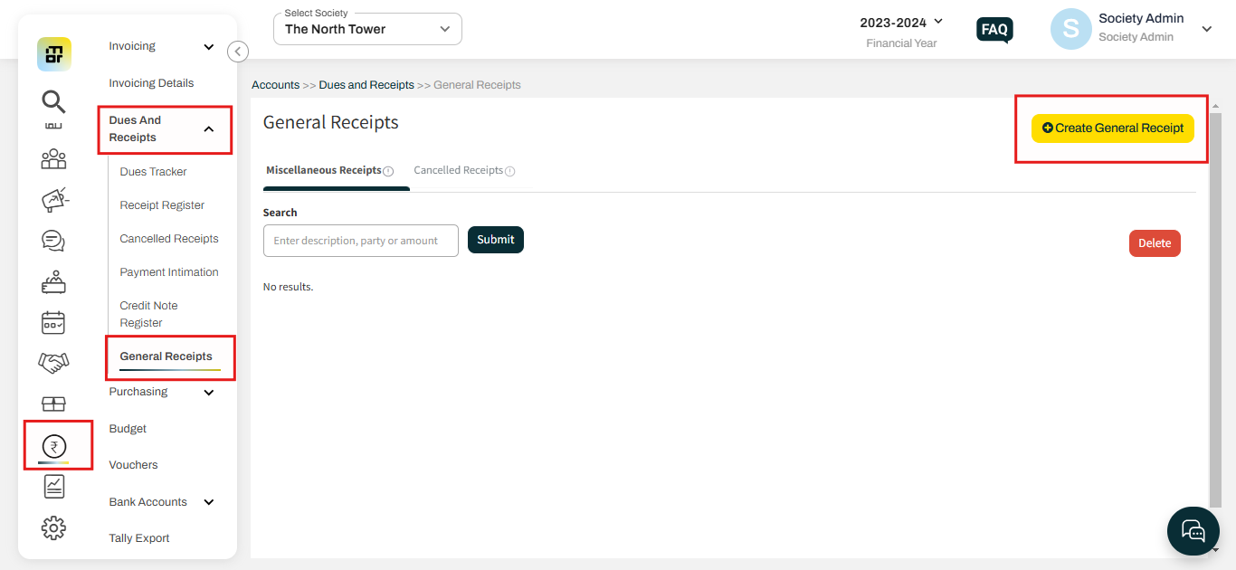 How to record an Income for Bank Interest received? | MyGate Admin