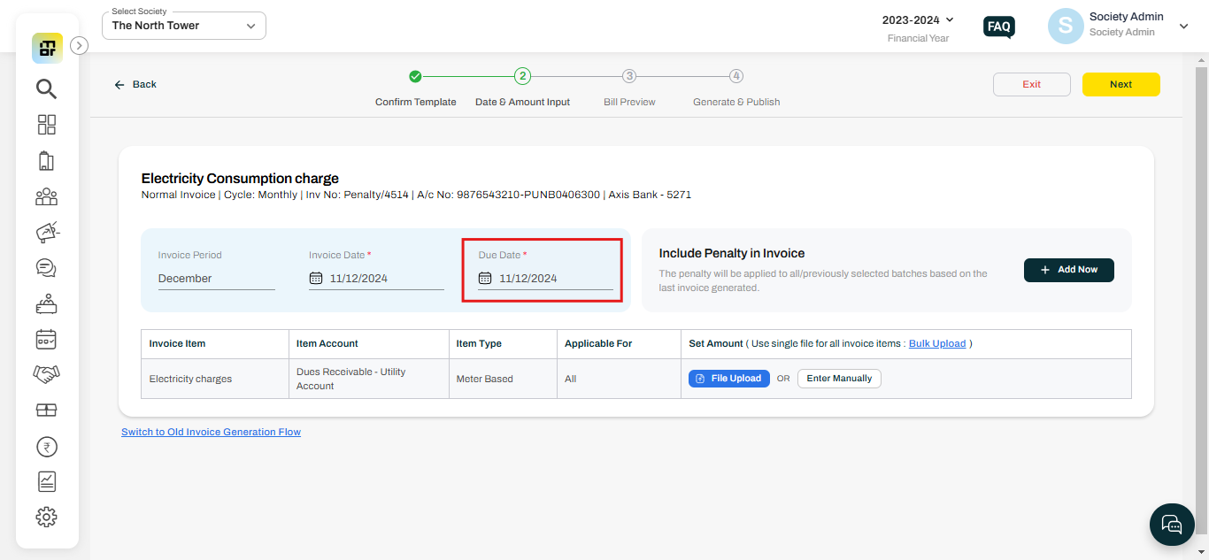 What do the Invoice period, Invoice date, and due date refer to ...