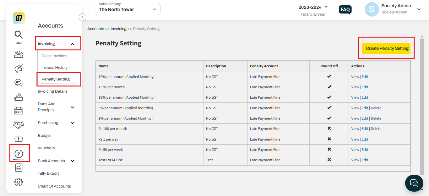 How to add or edit a penalty settings? | MyGate Admin