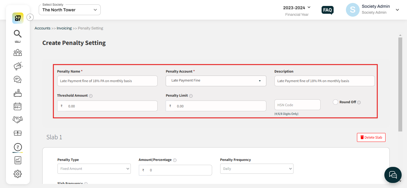 How to add or edit a penalty settings? | MyGate Admin