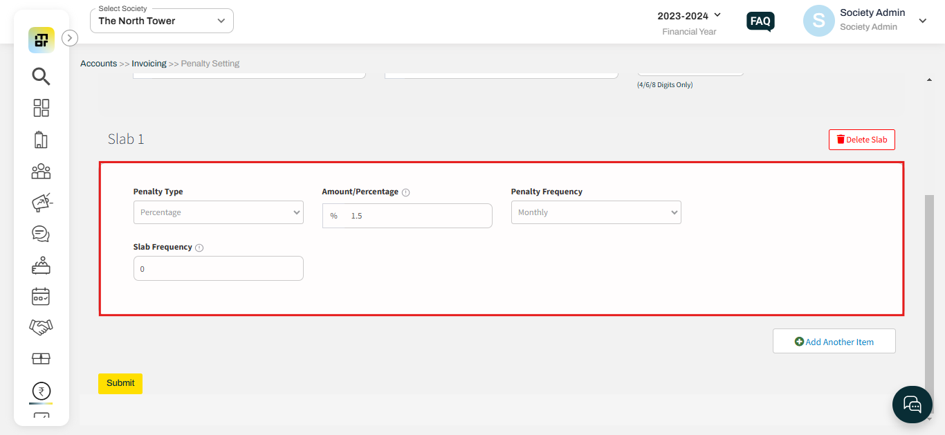 How to add or edit a penalty settings? | MyGate Admin