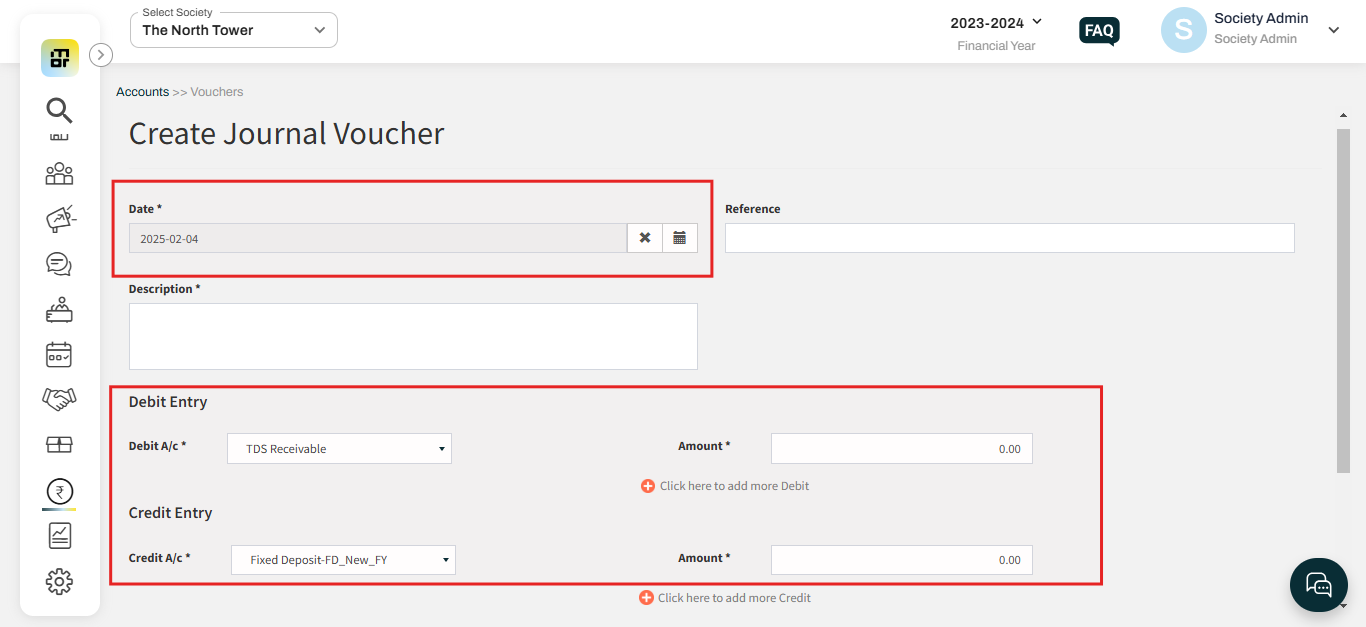 How to pass the interest collection entry for Fixed deposit along with ...