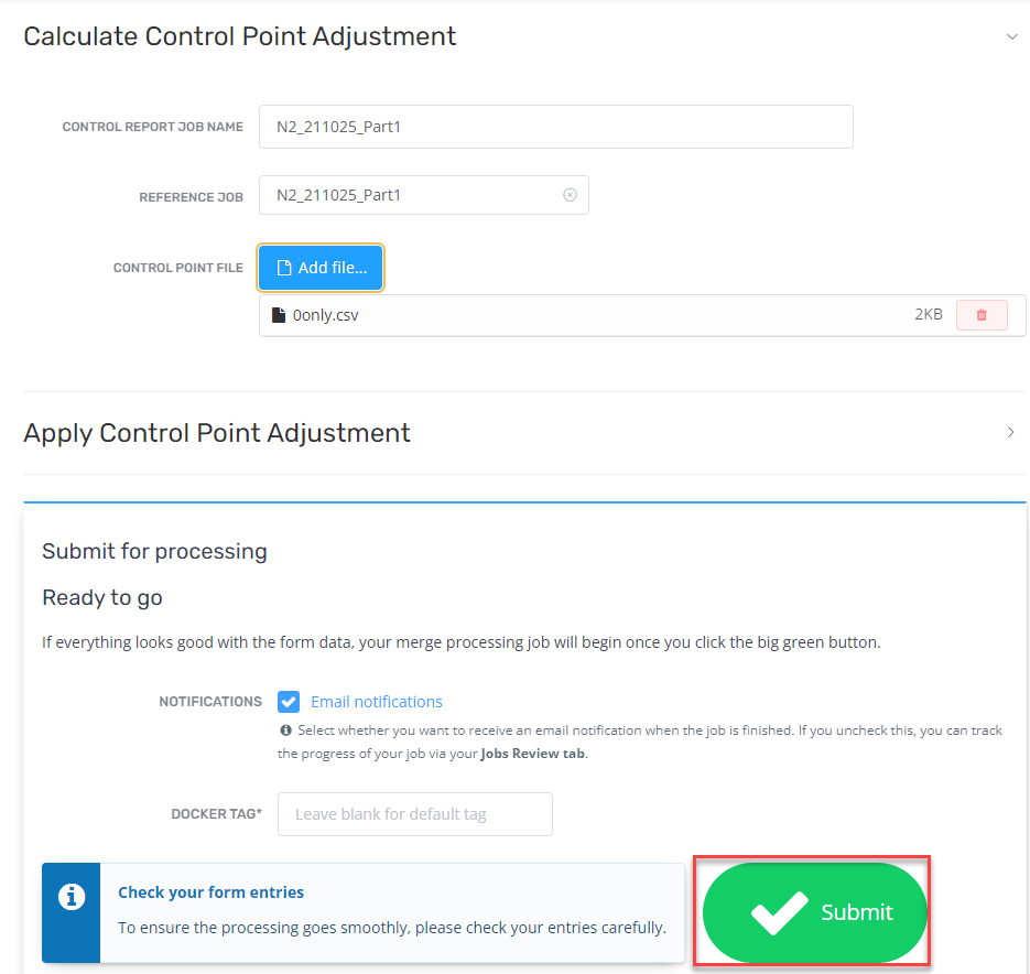 Custom Processing: Calculate Control Point Adjustment | Pointerra