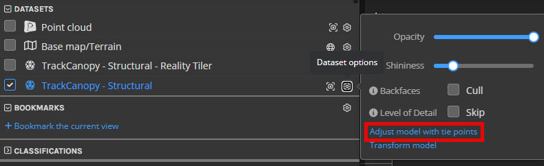 Aligning a 3D model using tie points | Pointerra