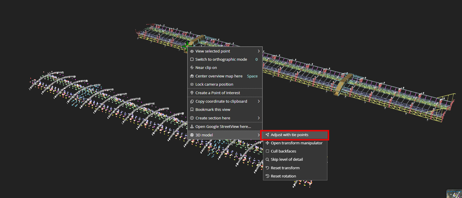 Aligning a 3D model using tie points | Pointerra