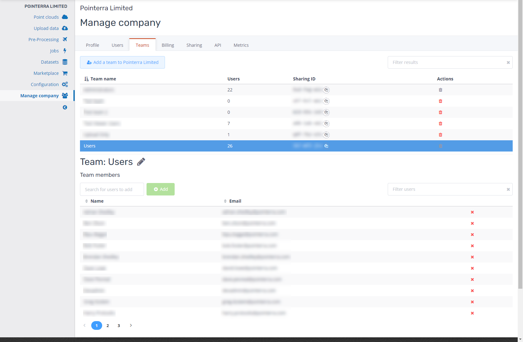Managing your company account | Pointerra