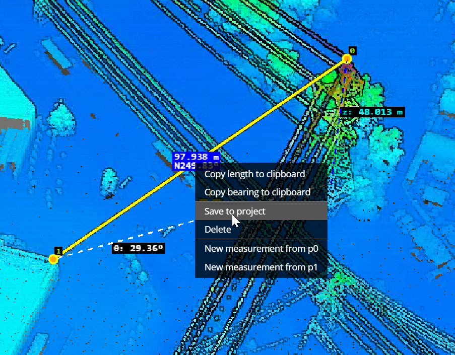 Using the Distance Measurement Tool | Pointerra