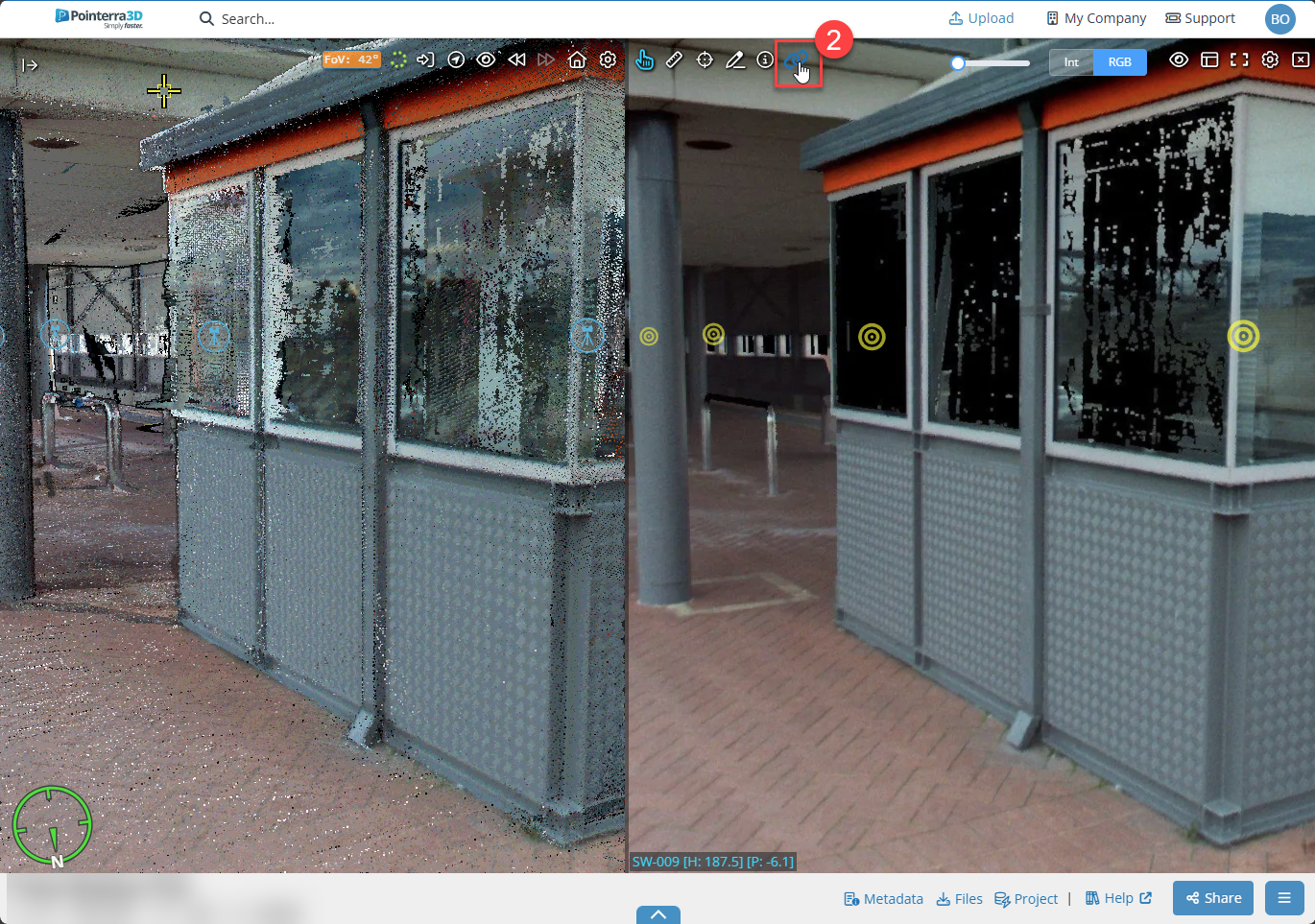 Using continuous sync with 3D view and ScanView | Pointerra