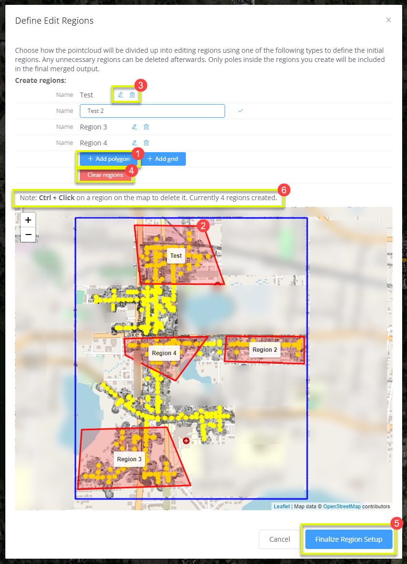 Multi-user Poles and Wires Editing: Creating and managing regions | Pointerra