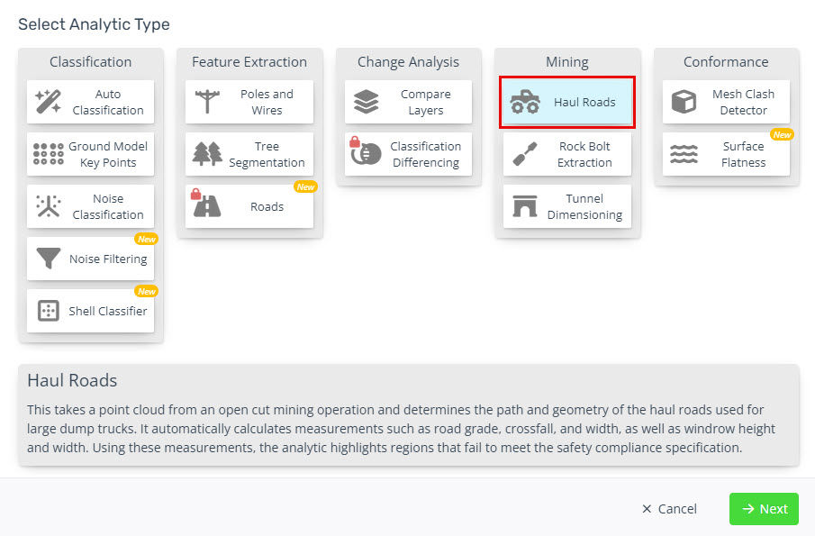 How to run Haul Roads analytics | Pointerra