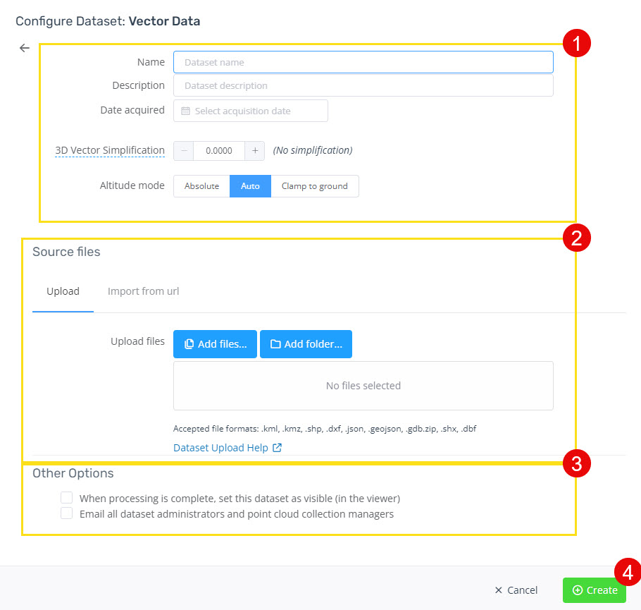 Adding/Uploading a Spatial Dataset to a Point Cloud Project | Pointerra