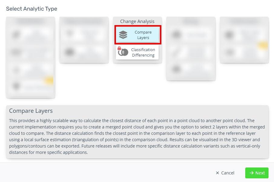 Compare Point Cloud Layers | Pointerra