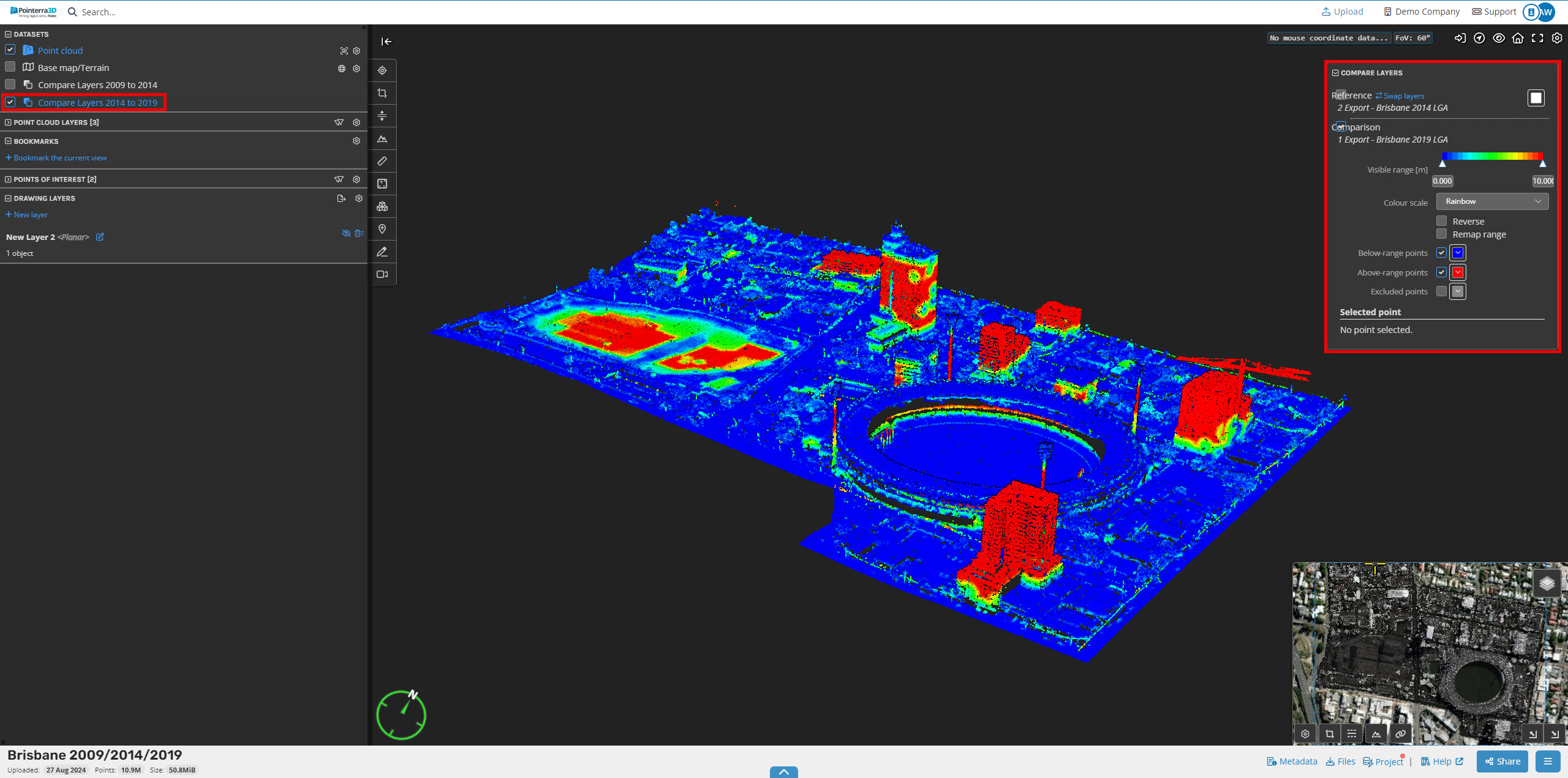 Compare Point Cloud Layers | Pointerra