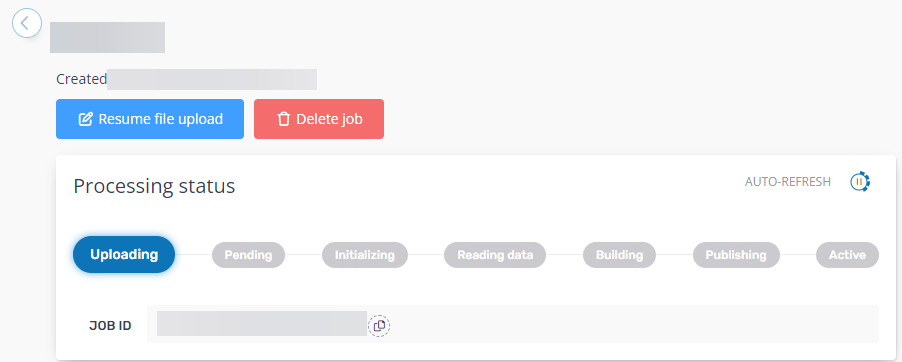 How do I resume a point cloud upload? | Pointerra