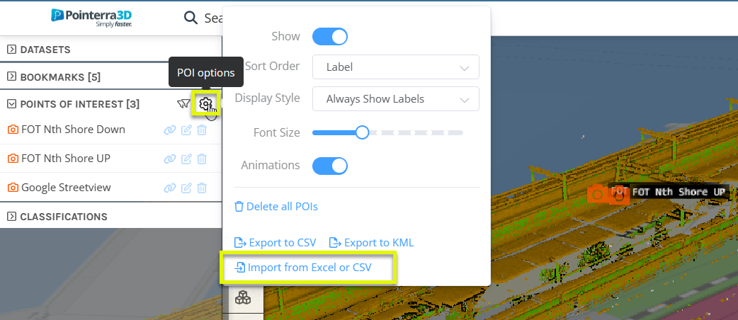 Importing Points of Interest from a CSV file or Excel spreadsheet | Pointerra