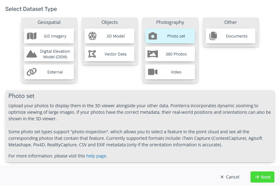 How can I inspect the source photos for a Point Cloud I generated using RealityCapture | Pointerra