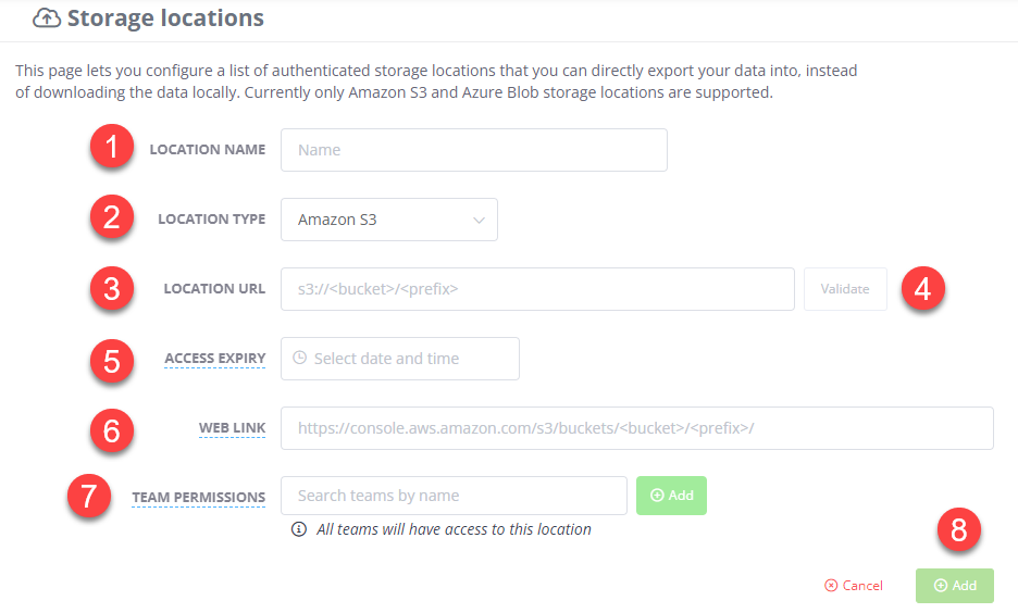 How to setup an external storage location | Pointerra