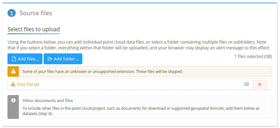 Uploading point cloud data | Pointerra