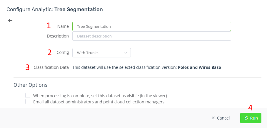 How to run Tree Segmentation analytics | Pointerra
