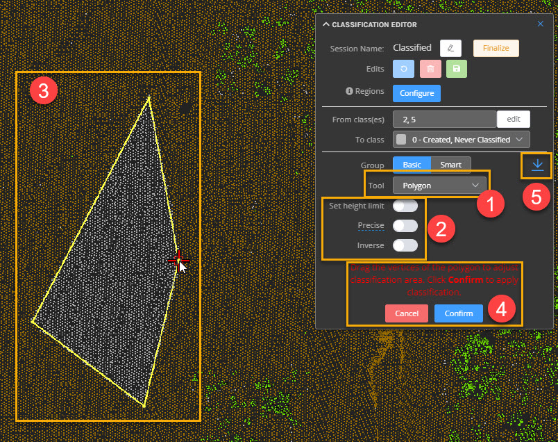 Using the Classification Editor | Pointerra
