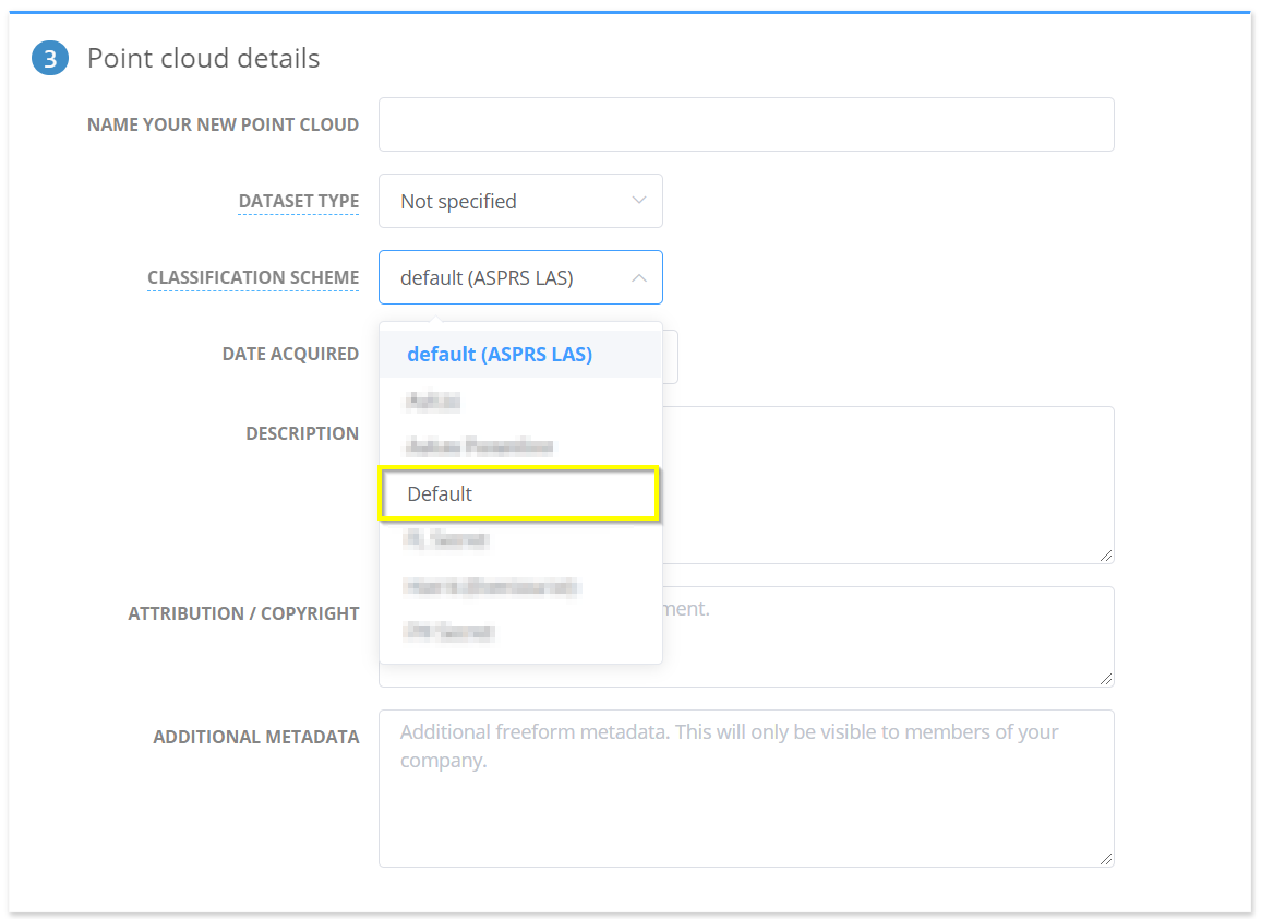 Changing the classification scheme | Pointerra